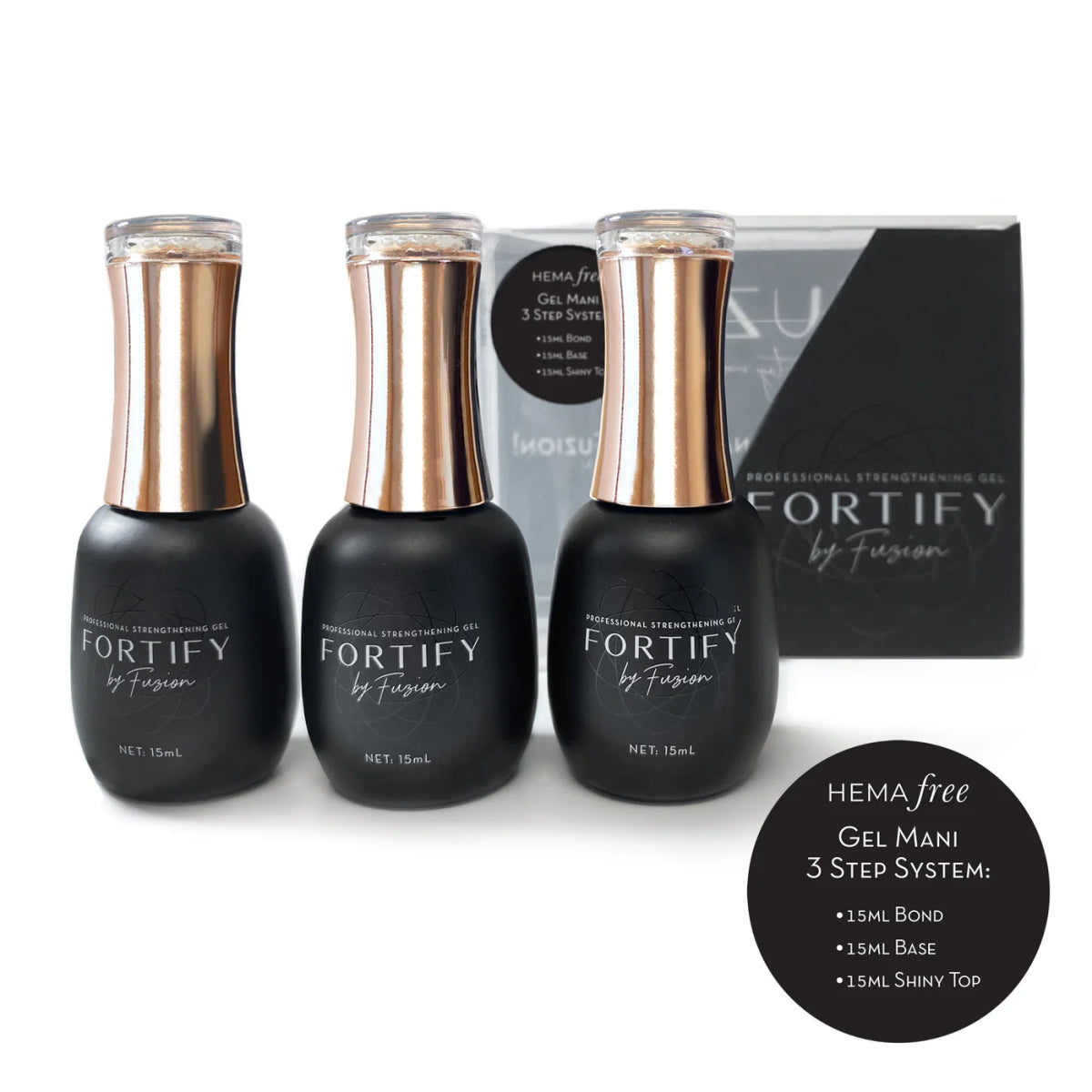 FUZION FORTIFY STARTER KIT HEMA FREE GEL MANI 3 PC SYSTEM – Purple Beauty Supplies