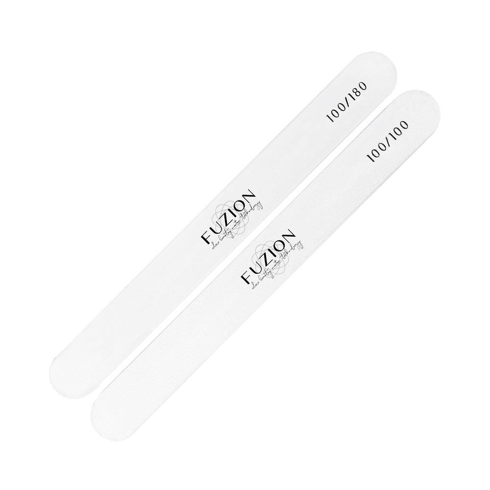 FUZION WHITE FILES STRAIGHT 100/180 25 PK – Purple Beauty Supplies