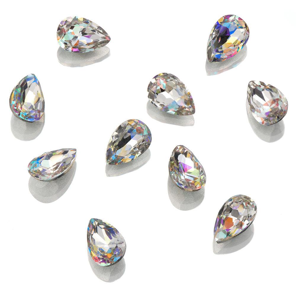 DISC UD CLEAR AS MUD CRYSTALS 10 CT -AB CRYSTAL TEARDROP 4X6mm – Purple ...